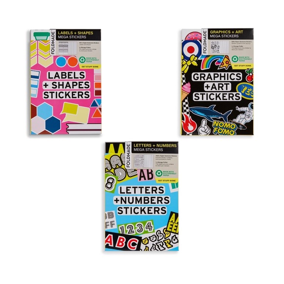 Office | Mega Stickers 3 Bundles Of Letters Numbers Labels Shapes ...